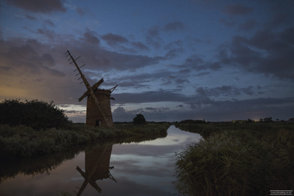 Brograve Mill at Night - FocusBug